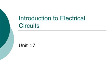 Introduction To Electrical Circuits