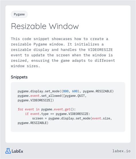 Resizable Window