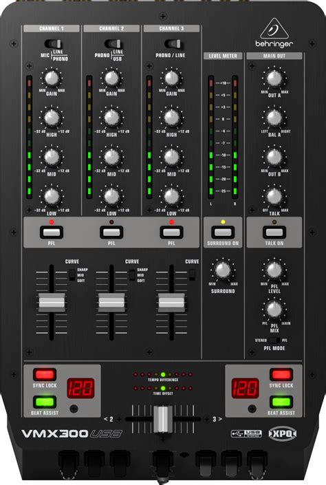 Диджейский (DJ) микшер BEHRINGER PRO MIXER VMX300USB - купить в Москве ...
