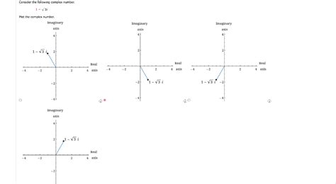 Consider The Following Complex Number 1−3i Plot The