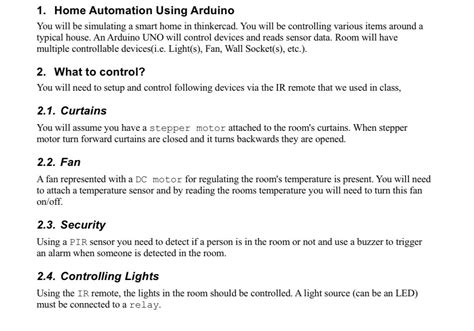 Home Automation Using ArduinoYou Will Be Simulating A Chegg