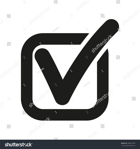 check icon checkmark checkbox yes voting 库存插图 486997348 shutterstock