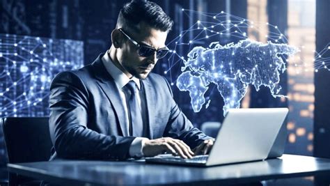 Premium Ai Image Cyber Security And Data Protection Businessmen Using Laptop Internet Network