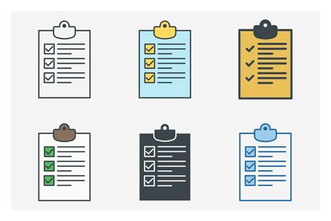 Checklist Icon Symbol Template For Graphic And Web Design Collection
