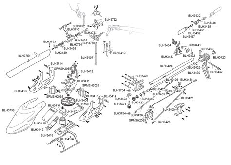 Exploded View Blade Trio 180 Cfx Bnf Basic Chassis Astra