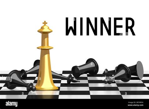 D Chess Illustration Winner Concept Stock Photo Alamy