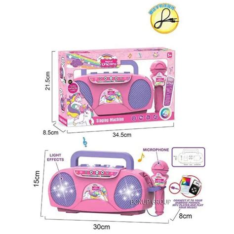 Детская музыкальная игрушка Магнитофон Единорог Can Fa Toys микрофон ...