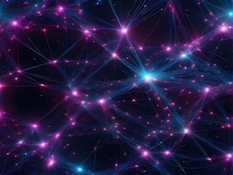 Premium Photo Abstract Neural Patterns Digital Background With Connecting Dots And Lines