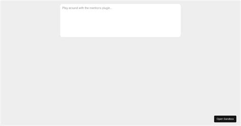 lexical mention plugin example codesandbox