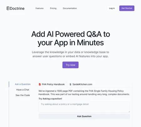 Doctrine AI Tool Info Reviews Alternatives Sayhi Ai