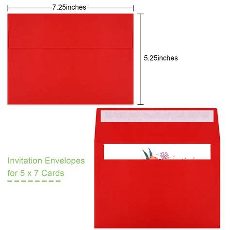 50 Packs 5x7 Envelopes A7 5x7 Envelopes For Invitations