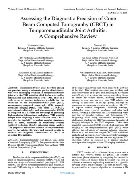 Assessing The Diagnostic Precision Of Cone Beam Computed Tomography