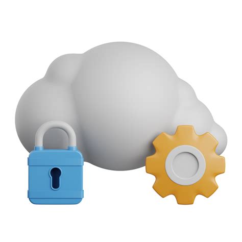 D Rendering Cloud Security Isolated Useful For Cloud Network Computing Technology Database