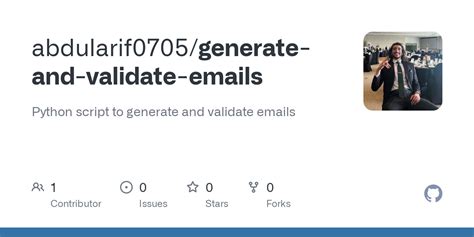Github Abdularif0705generate And Validate Emails Python Script To