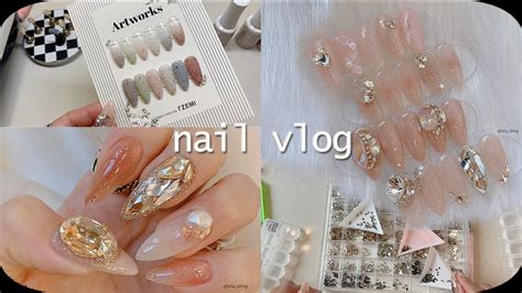 Nail Vlog Self Nail 네일샵브이로그 그리고 셀프네일 스와 다 꺼내서 다시 완벽히 정리하기 11월