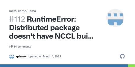 Runtimeerror Distributed Package Doesnt Have Nccl Built In · Issue
