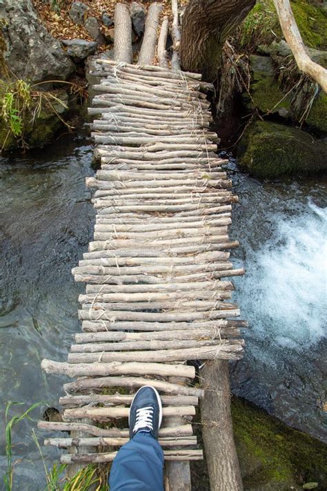 Wooden Small Bridge In Nature Stock Illustration Illustration Of Outdoor Travel 353919210