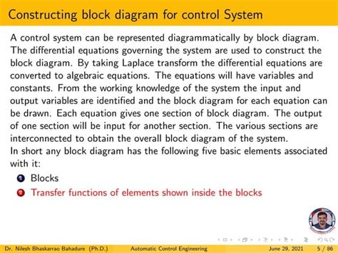 Control System Block Diagram PDF