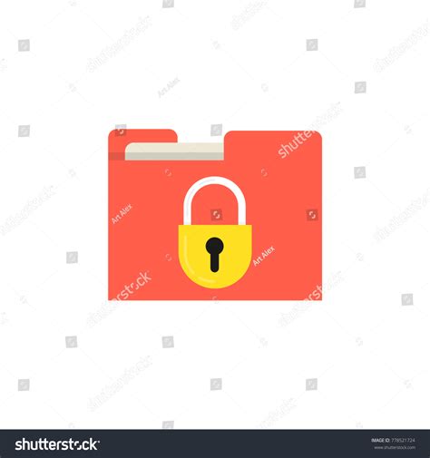 File Protection Data Security Privacy Concept Stock Vector Royalty