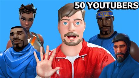 50 Youtubers Fight For 1000000 1321 7755 7128 By Haim Fortnite