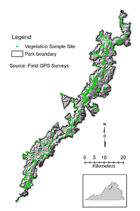 3a Location Of Vegetation Field Sampling Plots N305 Used For Download Scientific Diagram