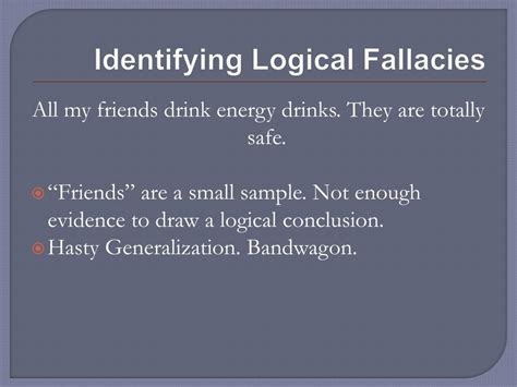 PPT Logical Fallacies And Arguments PowerPoint Presentation Free Download ID