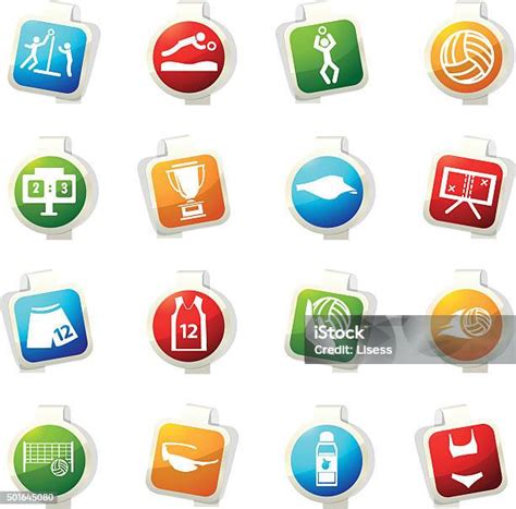배구공 아이콘 세트 3 2015년에 대한 스톡 벡터 아트 및 기타 이미지 2015년 경쟁 네트 스포츠 장비 Istock