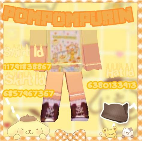 Pompompurin Roblox Code Roblox Codes Roblox Sanrio Outfits