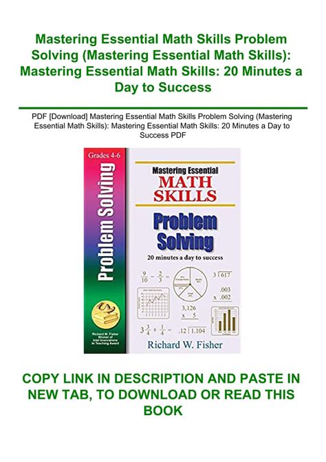Pdf Download Mastering Essential Math Skills Problem Solving Mastering Essential Math Skills