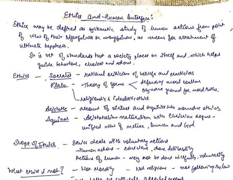 Ethics Hand Written Note By Ias Nidhi Siwach Pdf Vision
