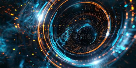 The Background Features Digital Technology Dynamic Energy And Neon Lights In A Futuristic