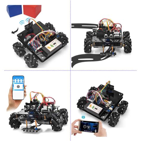 Osoyoo Omni Direction Mecanum Robot Car Kit For Arduino Mega2560 Metal