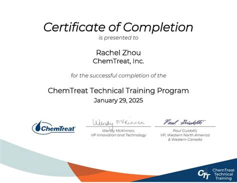Chemtreat Watertreatment Chemicals Corrosioncontrol Rachel Zhou