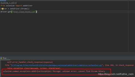 解决monexceptionswebdriverexception Message Unknown Error Cannot Find Chrome