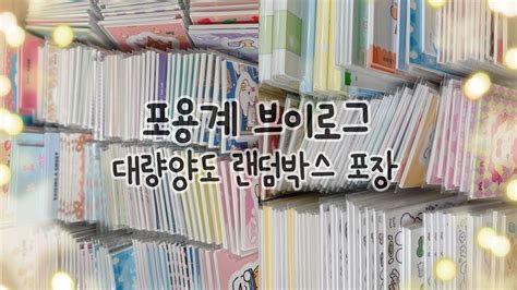 🎀포용계 브이로그 Vlog🎀 포용 포장용품 초보문구사장 랜덤봉투 랜덤박스 스토어팜 개별구매 포장용품판매 문구 다꾸 Asmr