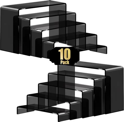 Stock Preferred 10 Piece Black Acrylic Display Risers Wayfair