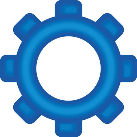 Blue Gear Cog Setting 24090305 Png