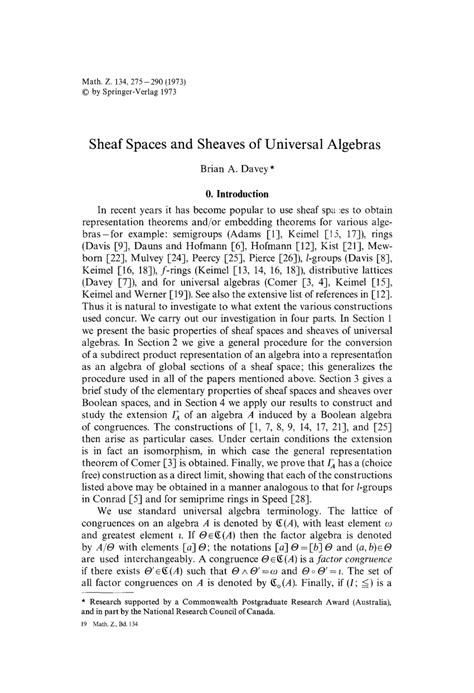 Pdf Sheaf Spaces And Sheaves Of Universal Algebras