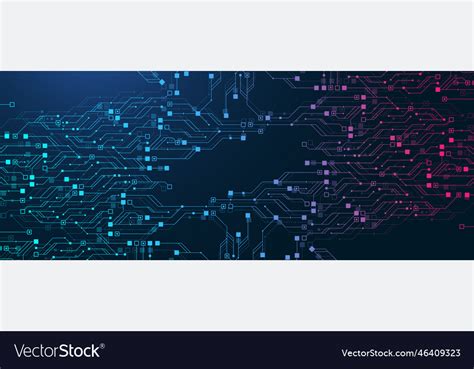 Quantum Computer Technologies Concept Futuristic Vector Image