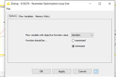 Unable To Set Objective Function As Flow Variable For Parameter Optimization Loop Knime