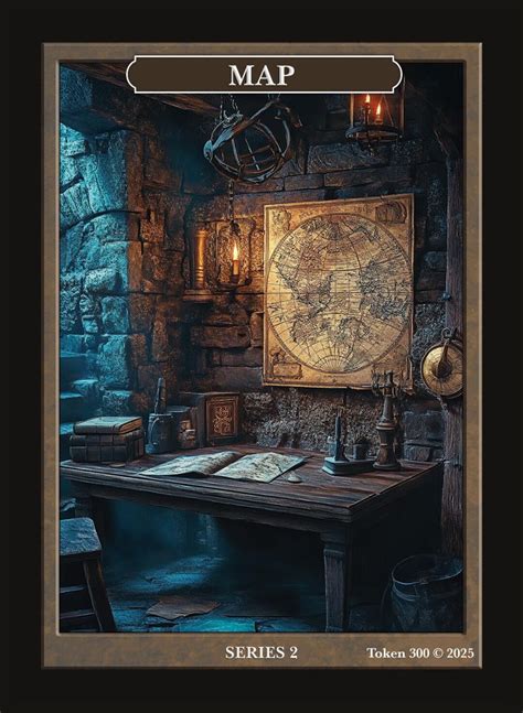 Map Token Series 2 Of Givememanas Tokens Magic The Gathering Limited Edition Etsy