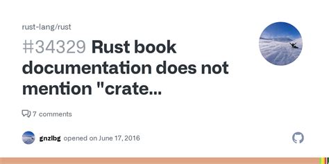 Rust Book Documentation Does Not Mention Crate Documentation · Issue