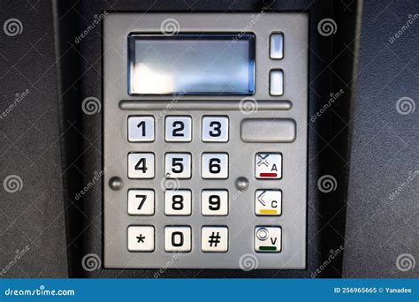 Keyboard Buttons For Entering A Pin Code On A Bank Self Service Terminal When Paying With A