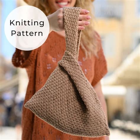 Japanese Knot Bag Knitting Pattern Knitted Bag Pattern Bag Pattern