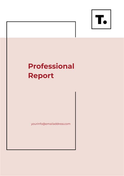 Free Professional Report Template To Edit Online