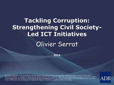 Tackling Corruption Strengthening Civil Society Led Ict Initiatives Ppt