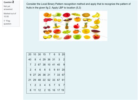 Solved Consider The Local Binary Pattern Recognition Method Chegg