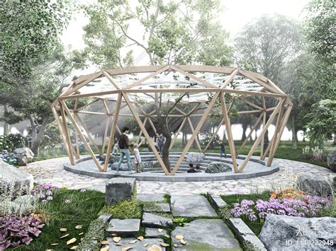 现代造型廊架su模型下载【id1140222948】知末su模型网