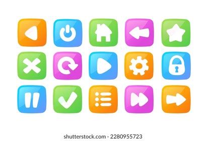 Ui Buttons Game Set Collection Menu Stock Vector Royalty Free Shutterstock