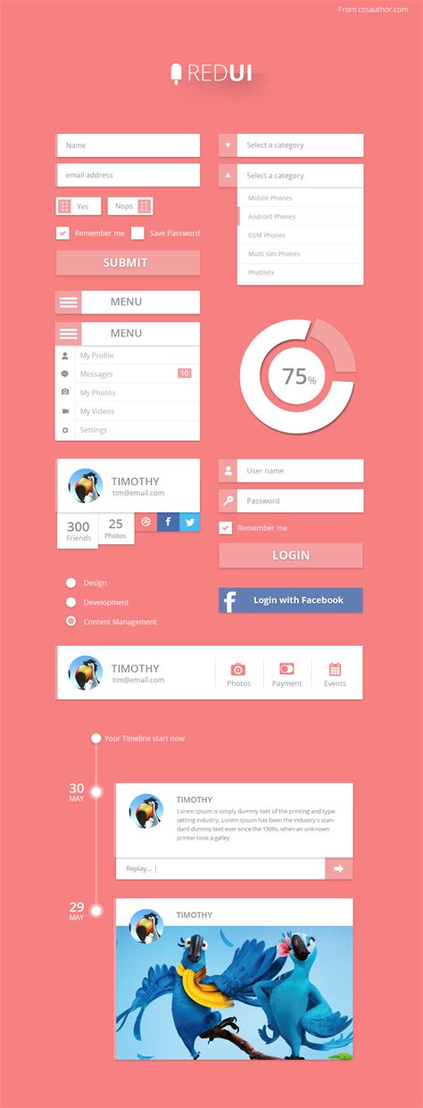 Best Free Psd Flat Ui Kits Designmaz